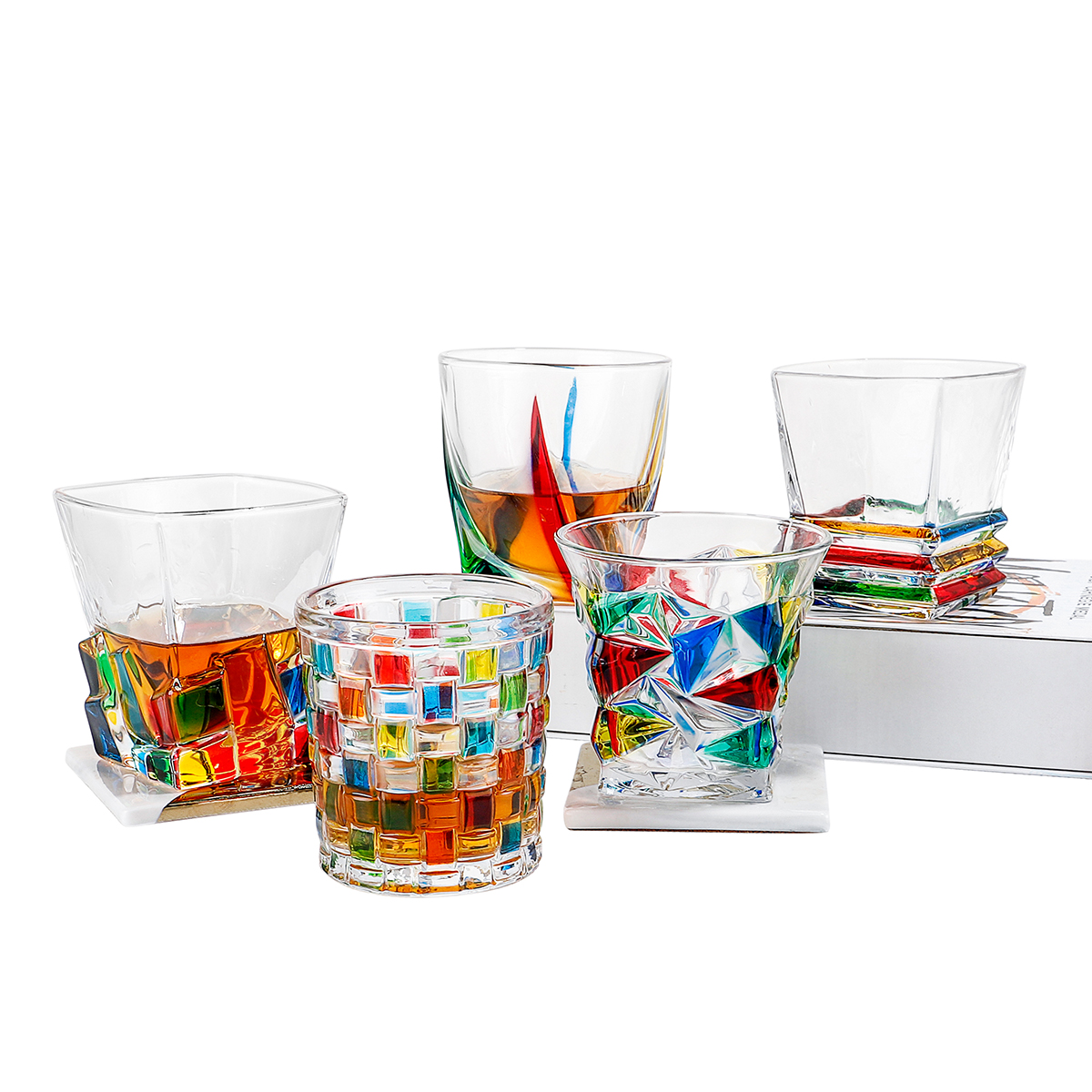 Color Crystal Glass Sublimation Mugs-DRINKWARE-Jh Glassware-Jh Glassware