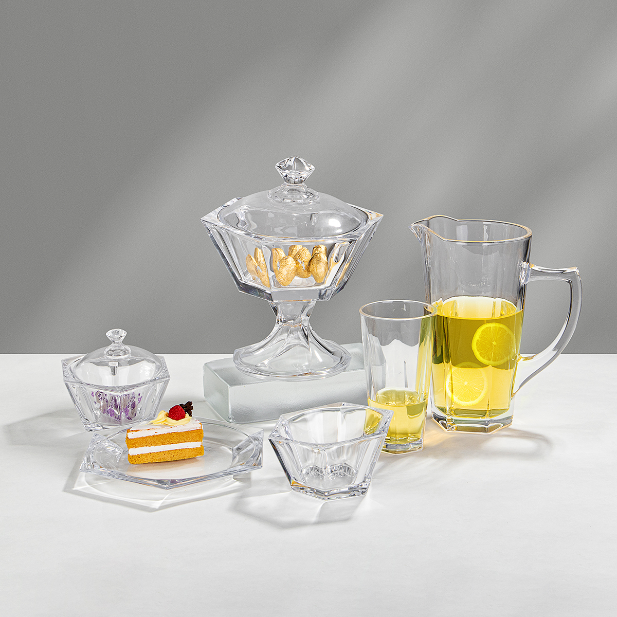 Glass Fruit Dessert Plate-GLass HOMEDECOR-Jh Glassware-Jh Glassware